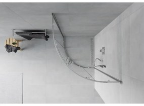 Mexen Rio půlkruhový sprchový kout 70 x 70 cm, Průhledné, Chromovaná - 863-070-070-01-00