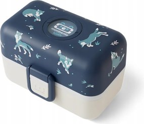 Dětský obědový bento box na jídlo Tresor Graphic Monbento Blue Wolf