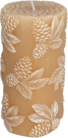 Podzimní svíčka Pinecone ve světle hnědé barvě 13 cm