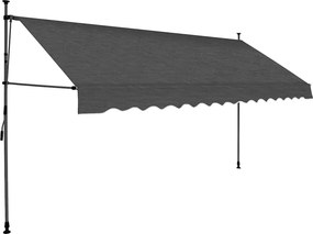 Ručně zatahovací markýza s LED světlem 400 cm antracitová 145868