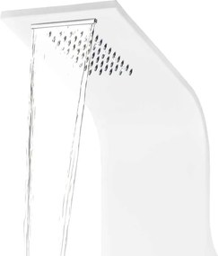 Sprchový panel set hliníkový 20 x 44 x 130 cm bílý 142995