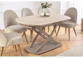 Massive home | Jídelní stůl INCEPTION GREIGE 130-190 CM travertin rozkládací
