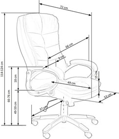 Kancelářské křeslo Preston, černá