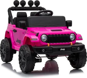 LEAN CARS Akumulátorové vozidlo Jeep Rubicon DK-JWR558 24 V, růžové