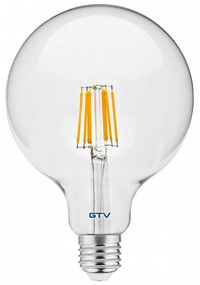 LED žárovka G95 8W teplá bílá