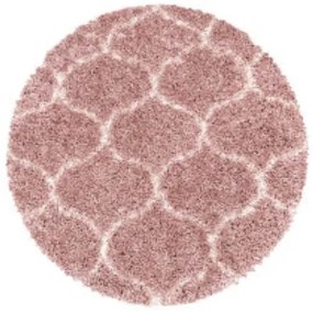 Hans Home | Kusový koberec Salsa Shaggy 3201 rose kruh - 80x80 (průměr) kruh
