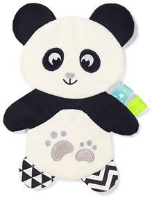Plyšová hračka/přítulníček, šustící PANDA POLLY, krémová/černá