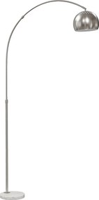 HOMCOM Stojací lampa, obloukový design s mramorovou základnou, 167 cm, stříbrná
