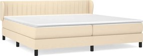 Box spring postel s matrací krémová 200x200 cm textil 3126434