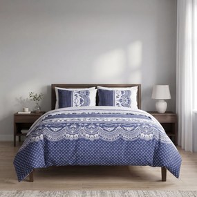 Kvalitex Ložní bavlněné povlečení CANZONE modré 1x 200/200, 2x 70/90cm