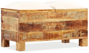 Úložná lavice hnědá / krémová Dekorhome 40 cm
