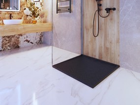 Erga Almac, SMC sprchová vanička 90 x 90 x 3 cm, černá matná, ERG-GMA-AL-9090BK