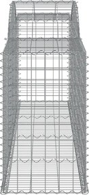 Klenuté gabionové koše 7 ks 300x50x80/100 cm pozinkované železo 3146688