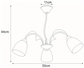 Stropní svítidlo K-JSL-6218/3 CHR z řady ARON