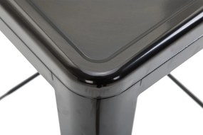 Barová židle Ritzville - práškově lakovaný kov | černá