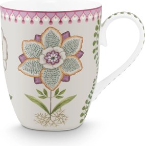 Pip Studio Lily &amp; Lotus sada 2 hrnků 350ml, lila (sada 2 hrnků v dárkovém balení)