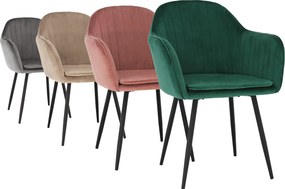 Designové křeslo, šedohnědá Taupe Velvet látka, ZIRKON