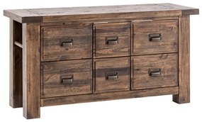 furniture-nabytek.cz - Masivní skříňka pod umyvadlo Cancún z recyklované borovice, lakovaná, hnědá