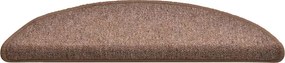 Schodové rohože 30 ks 56 x 17 x 3 cm hnědé půlkulaté 3365744