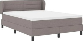 Postel s boxspringem s čelo Taupe 140 x 200 cm textil 3339965
