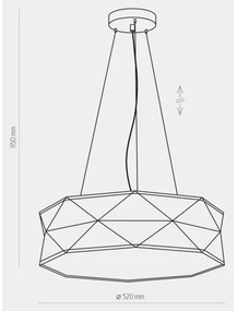 Lustr na lanku KANTOOR 1xE27/15W/230V černá