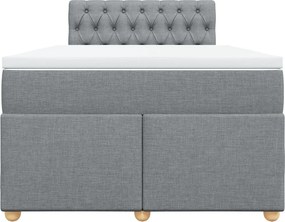 Box spring postel s matrací světle šedá 120 x 200 cm textil 3286654