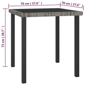 vidaXL Marketos 5dílný zahradní jídelní set polyratan šedý