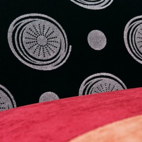 Křeslo, látka patchwork, masiv přírodní kaučukovník patchwork