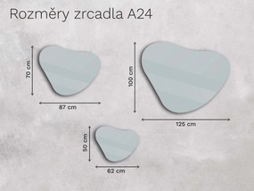 Organické LED zrcadlo s osvětlením A24 62x50