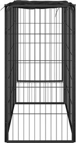 Ohrádka pro psy 6 panely černá 50 x 100 cm práškovaná ocel 171792