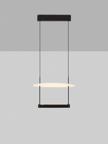 Bílé/matně černé hliníkové LED stmívatelné závěsné svítidlo ø 40 cm Diona – Nova Luce