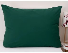 MKLuzkoviny.cz Bavlněný povlak na polštář Renforcé 70 × 90 cm – Jasmine tmavě zelená