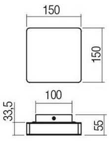 Redo 01-2384 - LED Nástěnné svítidlo TABLET LED/11W/230V 3000K CRI 90 černá