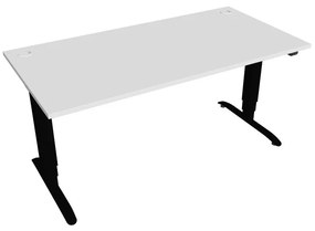 Elektr. nastavitelný stůl 160x80 - HOBIS MOTION MS 3 1600 Dekor stolové desky: bílá, Barva kovové podnože: černá