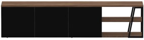 OnaDnes -20% Černý ořechový TV stolek TEMAHOME Albi 190 x 34 cm