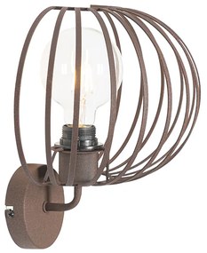 Designová nástěnná lampa rezavě hnědá 30 cm - Johanna