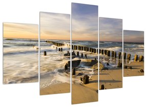 Obraz moře a kamenů (150x105 cm)