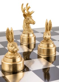 Luxusní šachová sada Chess Animals Gold & Bronze – 60*15*60 cm