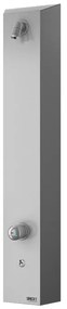 Sanela - Nerezový sprchový nástěnný panel s piezo tlačítkem pro mincovní a žetonové automaty s indexem N - pro dvě vody, regulace směšovací baterií