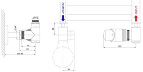 Bruckner Bruckner, WICHER ECK COMBI připojovací sada termostatická rohová, černá mat, 600.321.6