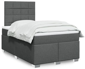Box spring postel s matrací tmavě šedá 120x200 cm textil 3290456