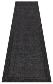 Dywany Luszczow Kusový koberec, běhoun TIMO 5000 SISAL venkovní rám černý Rozměr koberce: 60 x 300 cm