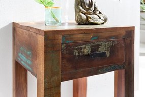 Bruxxi Noční stolek s recyklovaného dřeva Kalkutta, 55 cm, mango