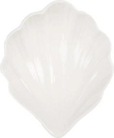 Bílá keramická miska ve tvaru mušle Shell Bowl - 12*10*4 cm