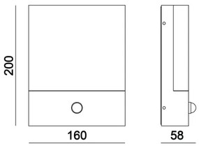Top Light - LED Venkovní nástěnné svítidlo se senzorem NOEL LED/10W/230V IP54