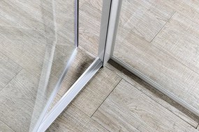 Aqualine, AMICO sprchové dveře výklopné 1040-1220x1850mm, čiré sklo, G100