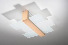 Stropní svítidlo SOLLUX Feniks 2 E27 2x60W bez zdroje SL.0076 přírodní dřevo