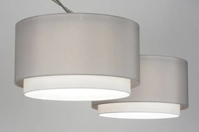 Závěsné designové šedé svítidlo nad stůl Snap Duo Lumina Nocce Yersey