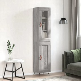 vidaXL Skříň highboard 34,5 x 34 x 180 cm kompozitní dřevo [3199465] Barva: šedá sonoma