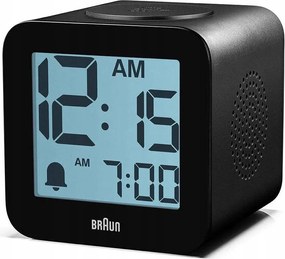 Černý Mluvící Podsvícený Elektronický Budík Braun BC25BP Alarm Snooze